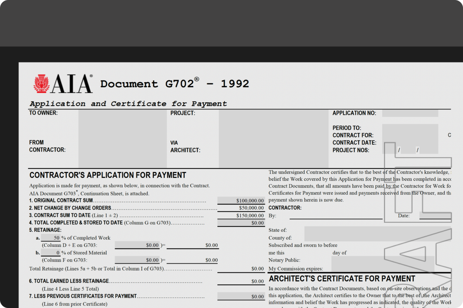 AIA billing software for trade contractors