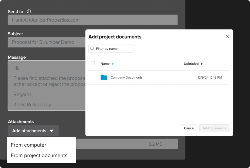 Construction document management software for trade contractors